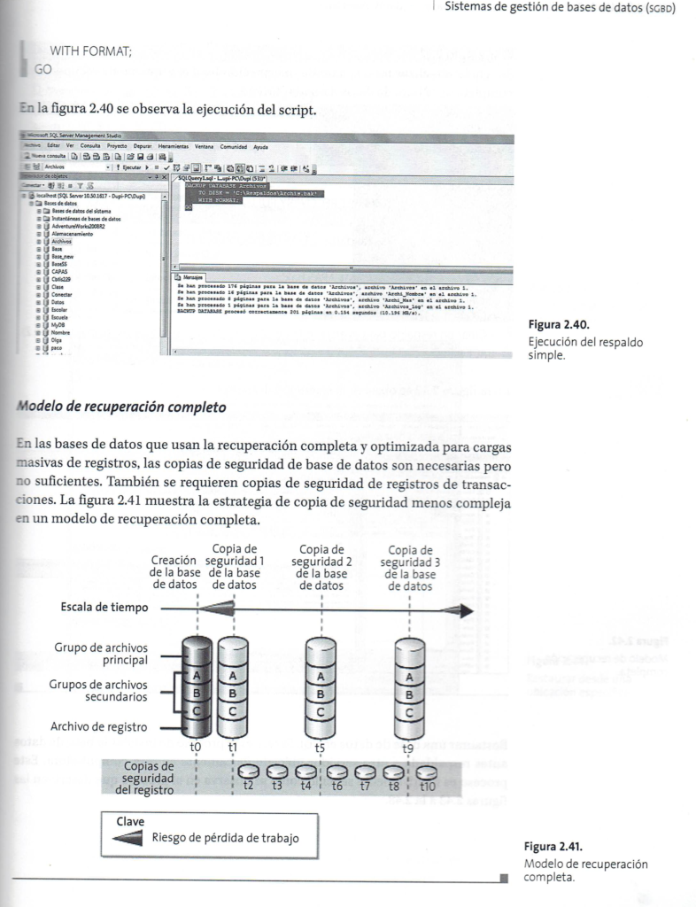 Unidad 5 Métodos de respaldo y recuperación de un SGBD – Olga L. Fortiz